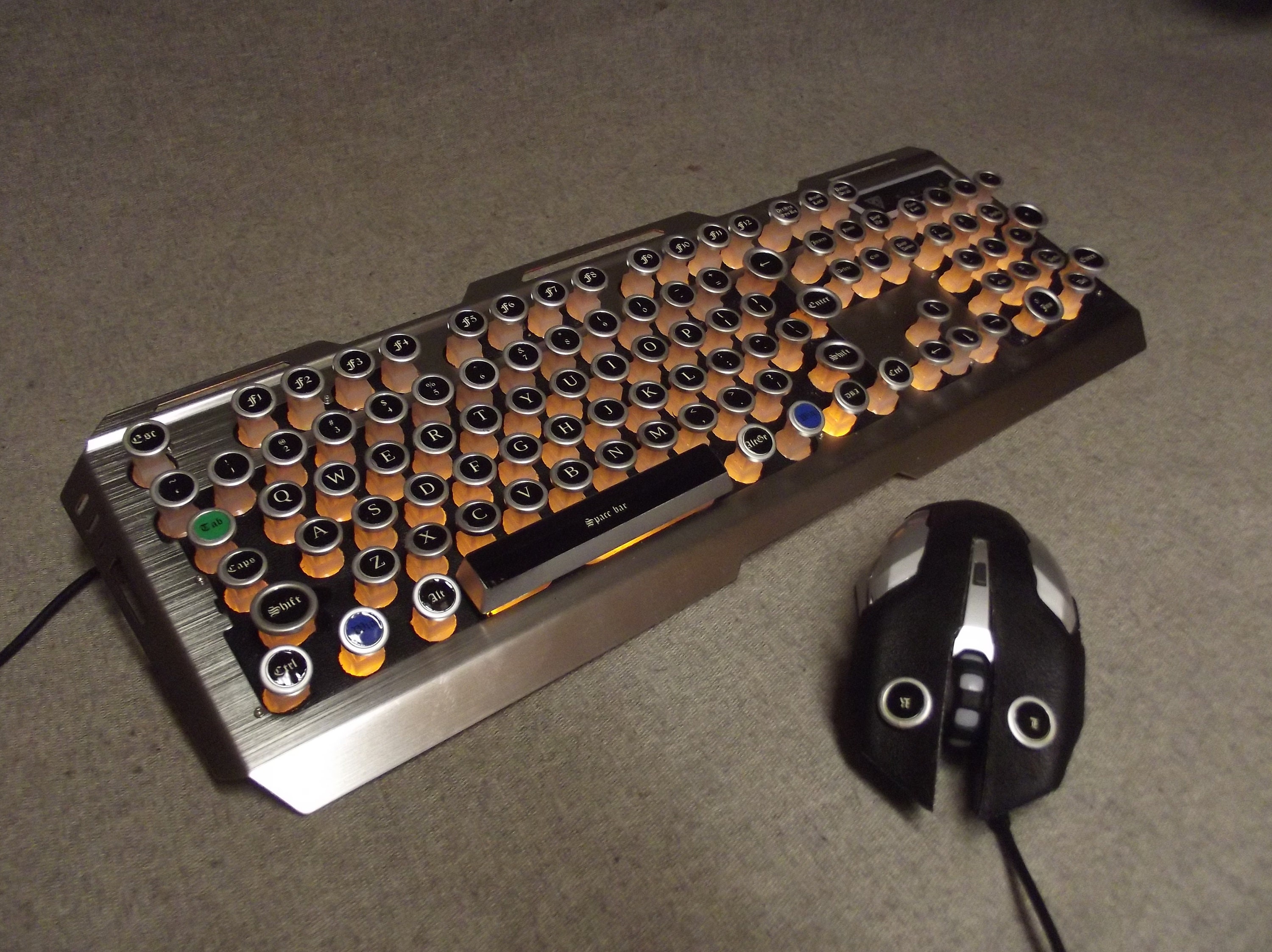 The Silver FTL Keyboard. Retro Keyboard for PC - Etsy