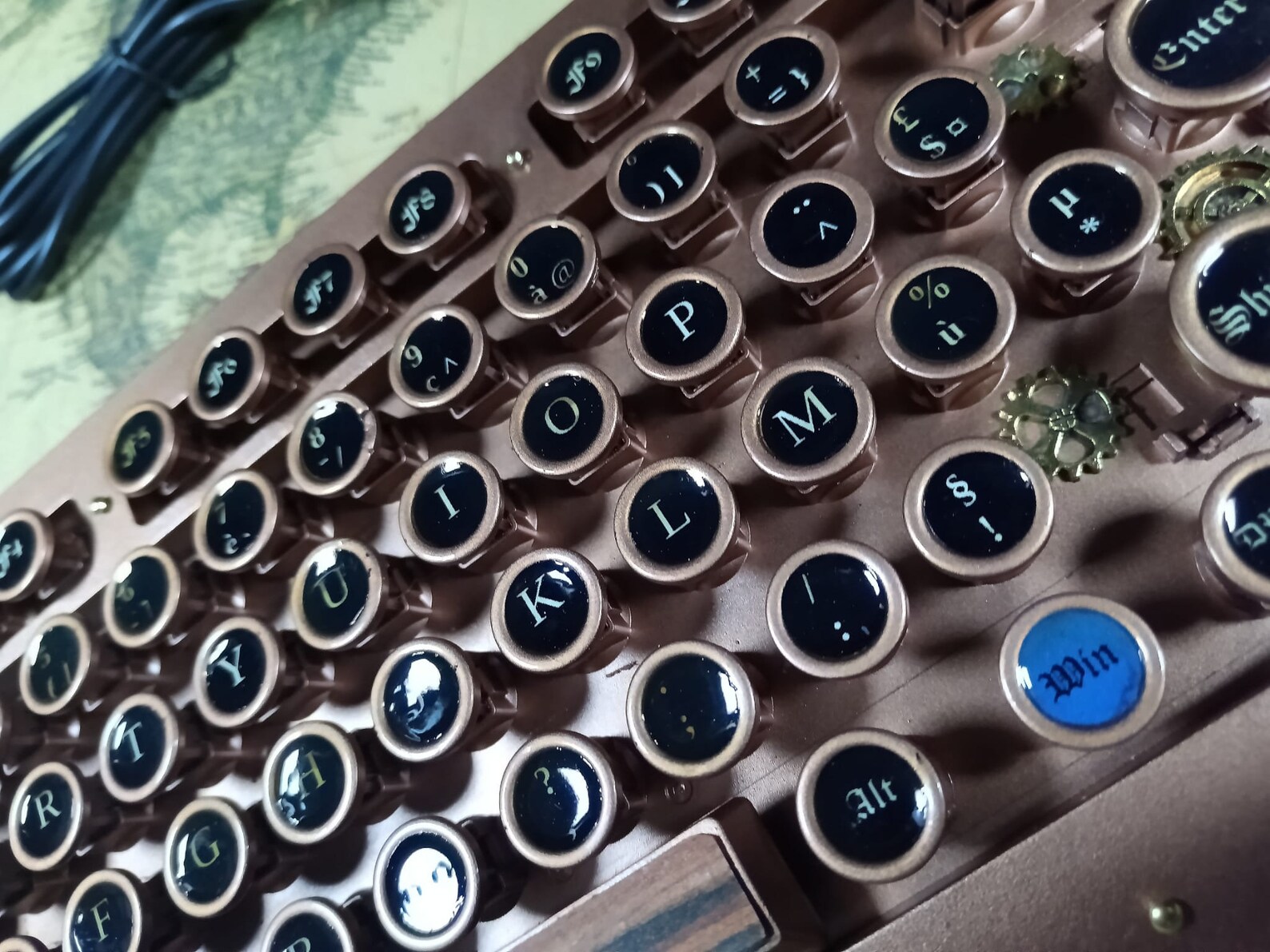 Steampunk Keyboard. the Mech Gold, Ideal for Desktop, Pc, Laptop or Mac ...