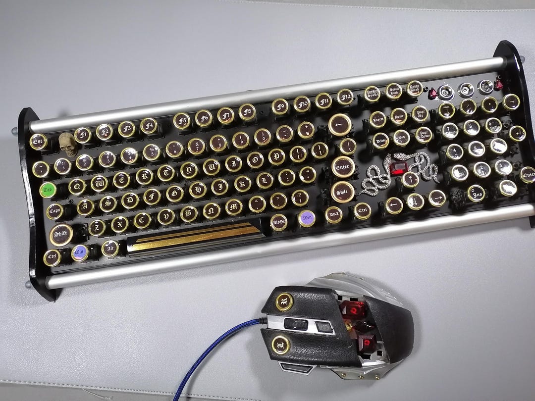 Gothic Mechanical Keyboard. USB Wired With 5500dpi Mouse. - Etsy Australia