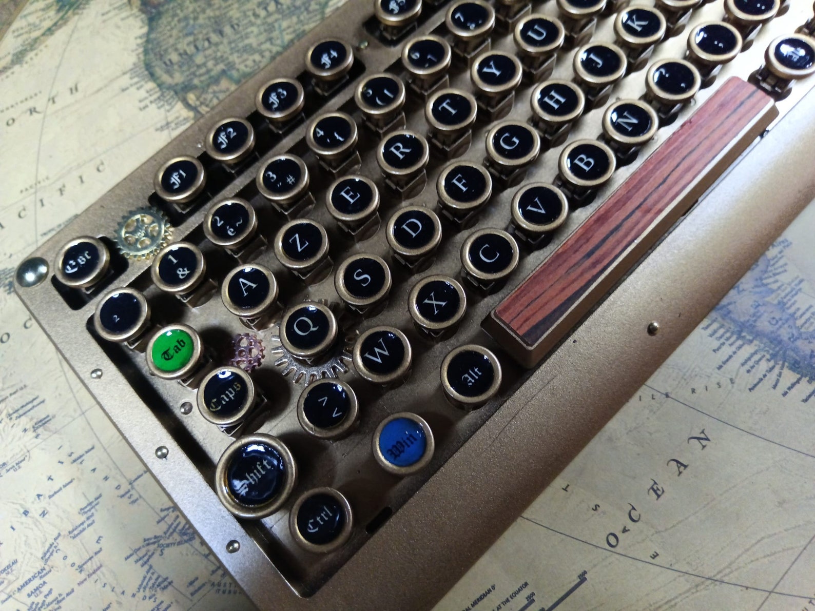 Steampunk Keyboard. the Mech Gold, Ideal for Desktop, Pc, Laptop or Mac ...