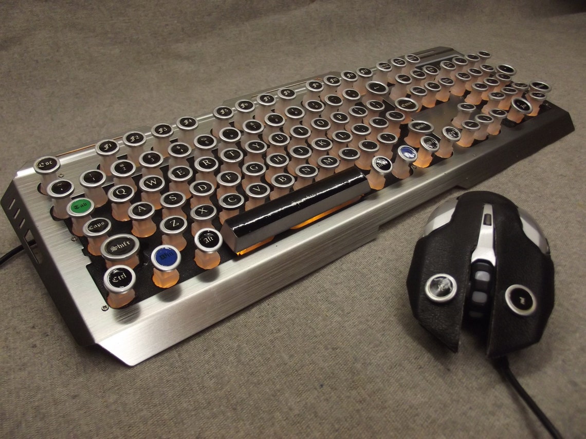 The Silver FTL Keyboard. Retro Keyboard for PC - Etsy