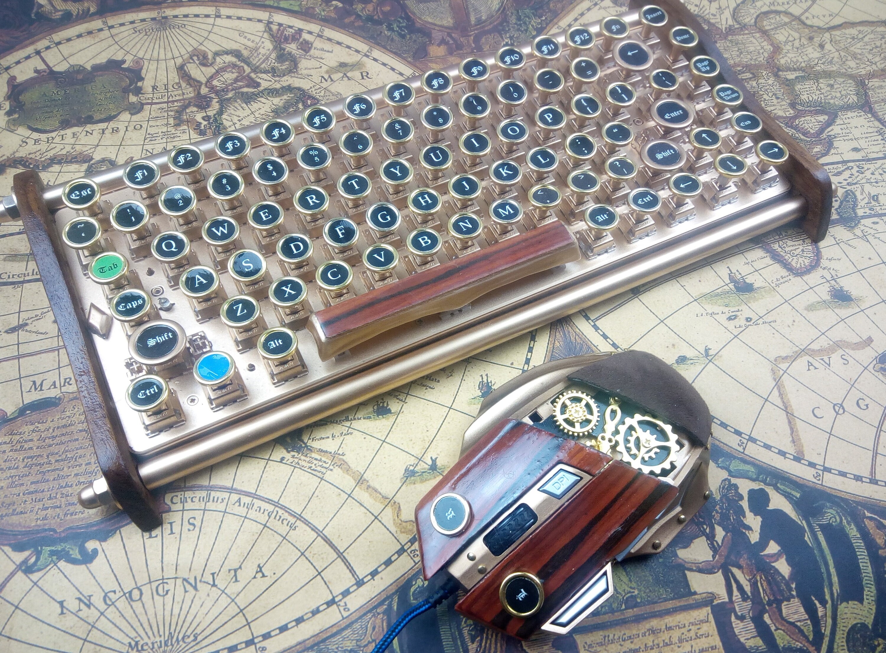 The Mini Mechanical Steampunk Keyboard and Mouse - Etsy