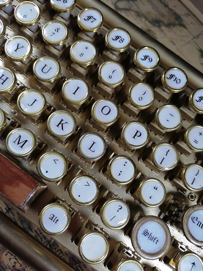 Mini Wired Steampunk, Retro Keyboard and Mouse - Etsy