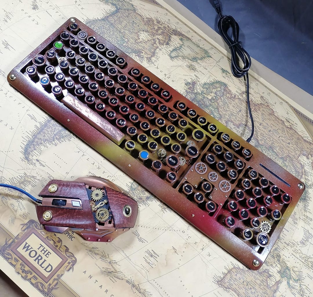 The Apocalyptic Steampunk Style Keyboard and Mouse - Etsy