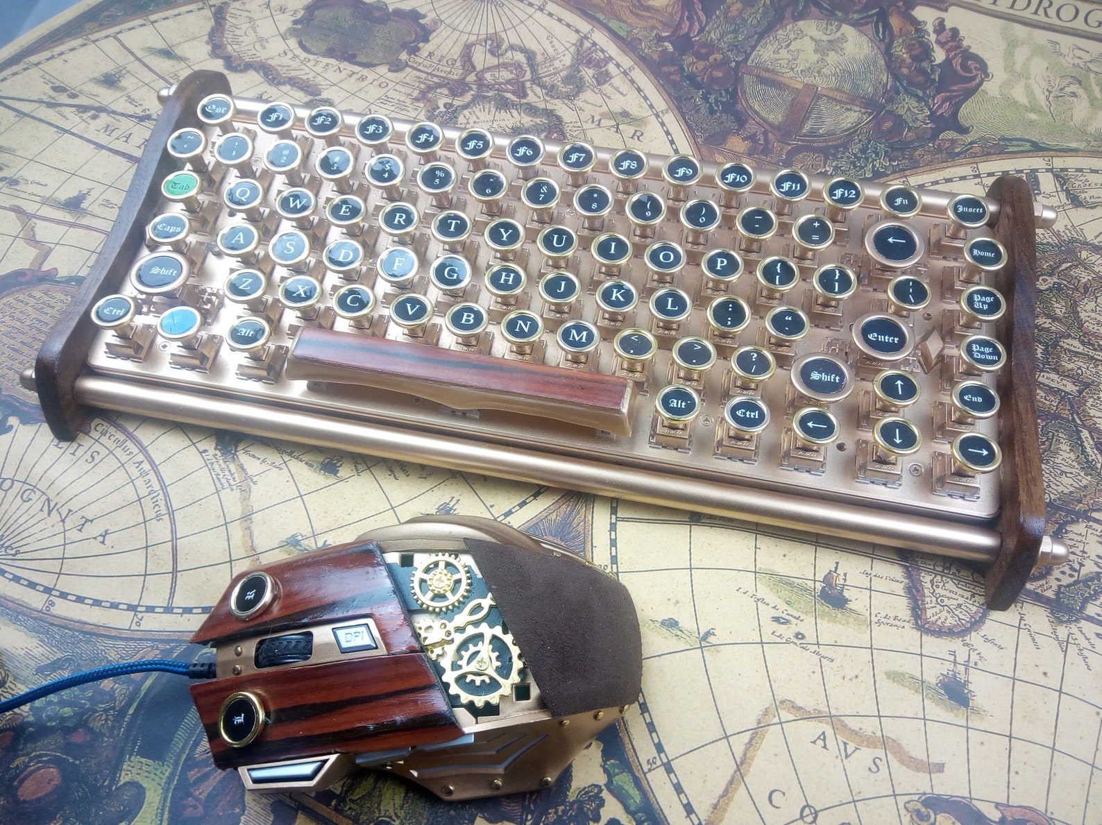 The Mini Mechanical Steampunk Keyboard and Mouse - Etsy