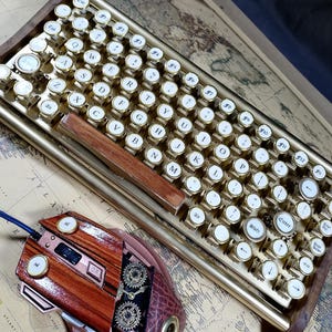 Mini Wired Steampunk, Retro Keyboard and Mouse - Etsy
