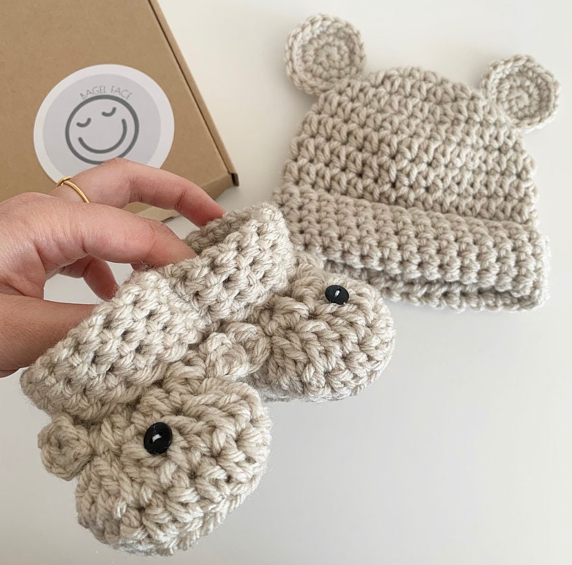 Baby bear gift set new baby gift set crochet baby gift | Etsy