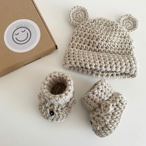 Baby Bear Gift Set, New Baby Gift Set, Crochet Baby Gift, Unisex Baby ...