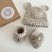 Crochet Baby Bear Hat and Booties Set, Unisex New Baby Gift - Etsy