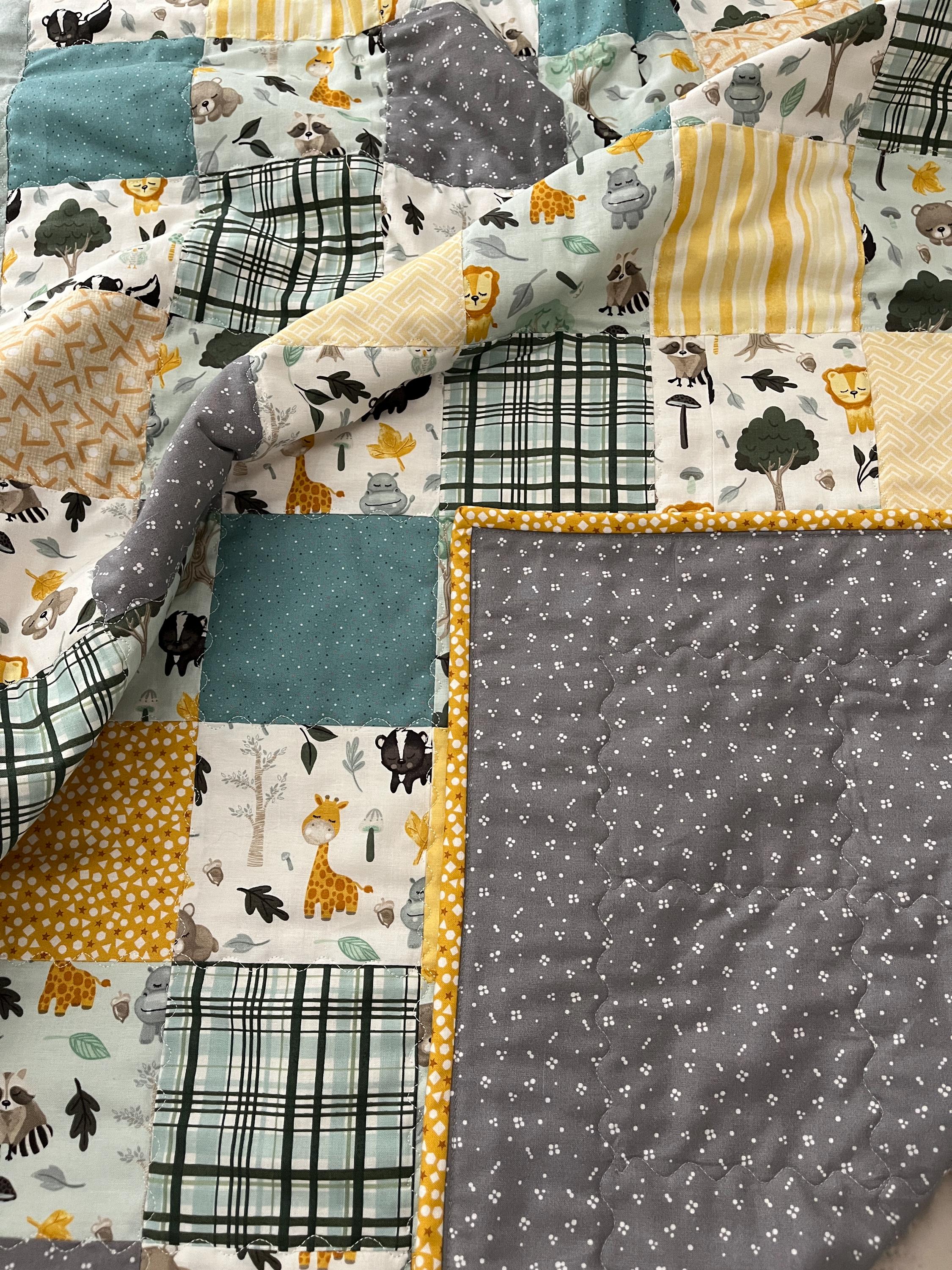 Baby Cuddles Handmade Crib Quilt 34" X 46" Baby Animals - Etsy