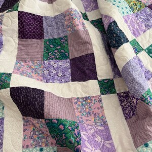 Purple Patchwork Farmhouse Youth Kids Homemade Lap Quilt 48x48 - Etsy