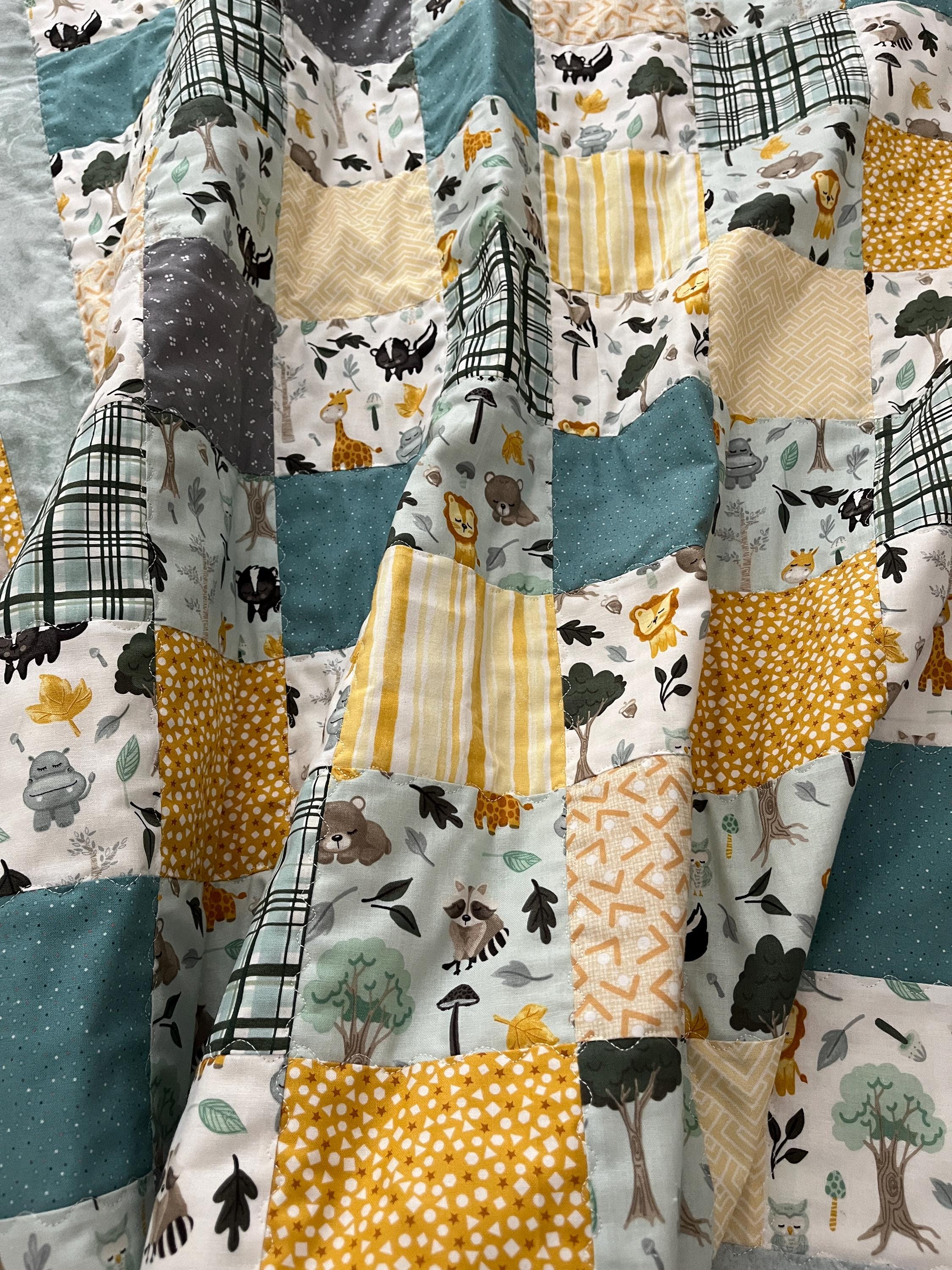 Baby Cuddles Handmade Crib Quilt 34" X 46" Baby Animals - Etsy