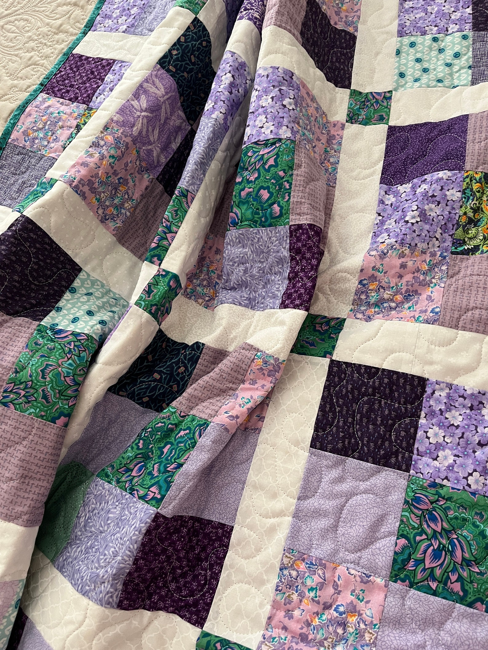 Purple Patchwork Farmhouse Youth Kids Homemade Lap Quilt 48x48 - Etsy