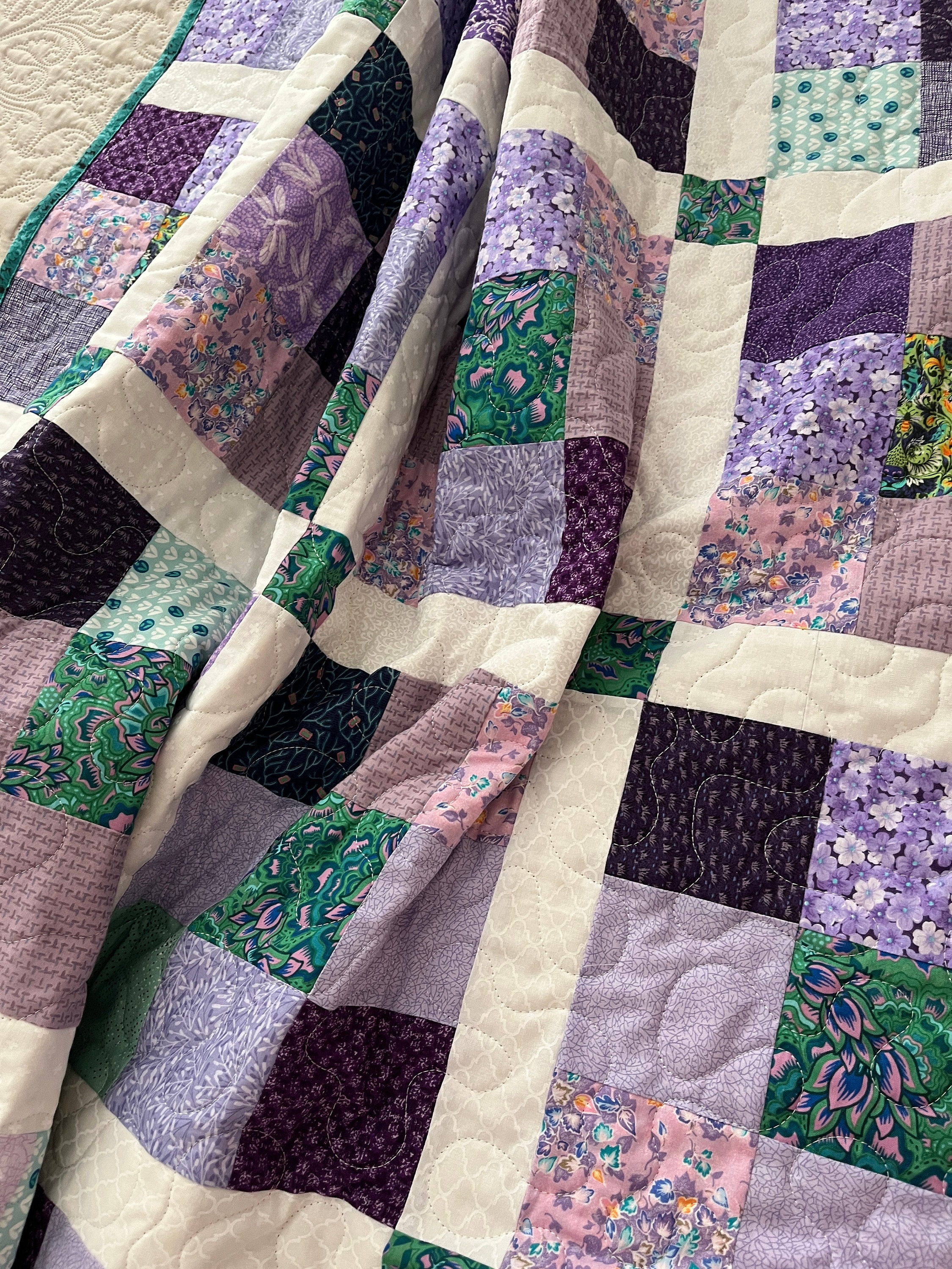 Purple Patchwork Farmhouse Youth Kids Homemade Lap Quilt 48x48 - Etsy