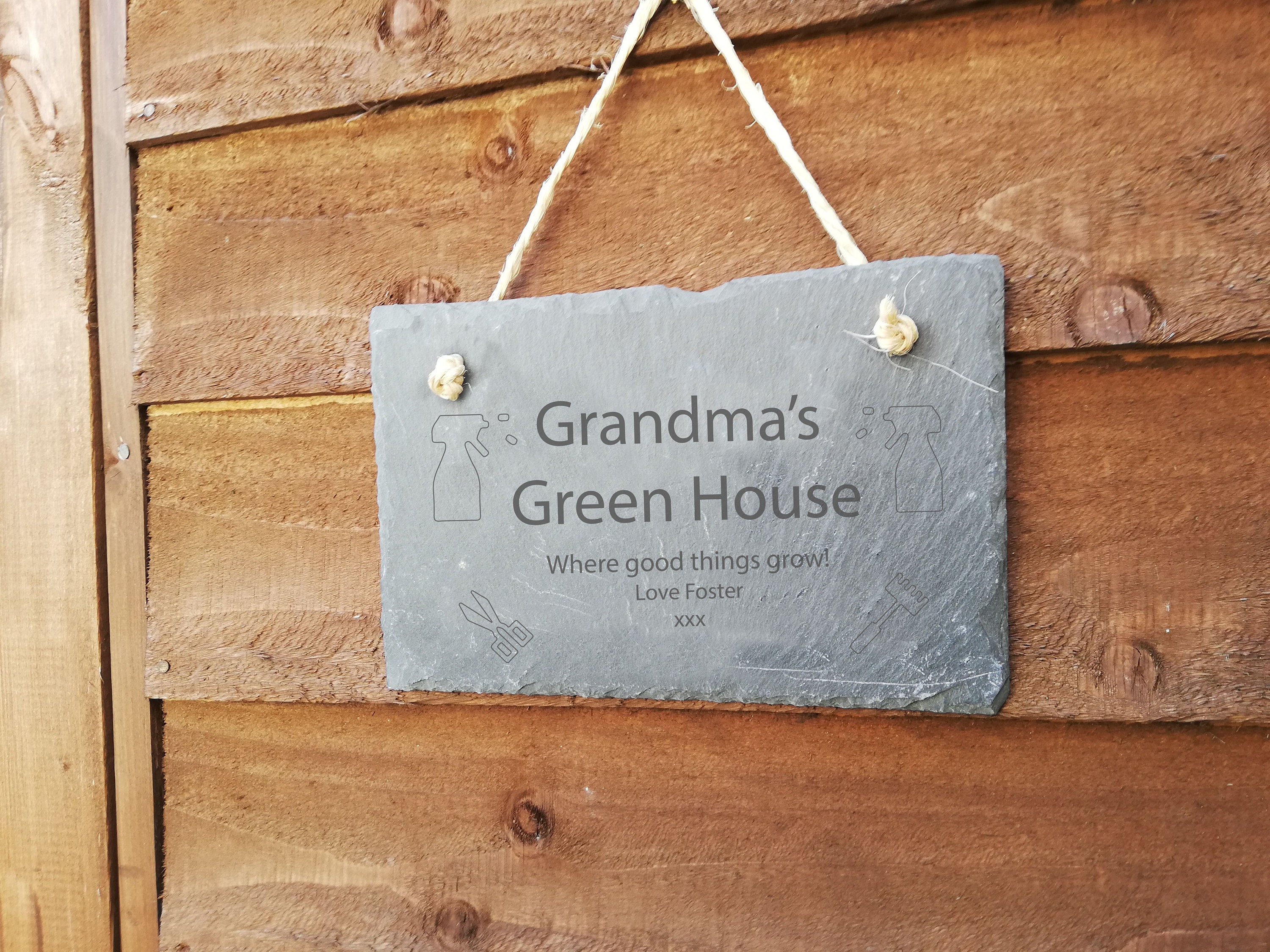 Personalised Green House Signs | Etsy
