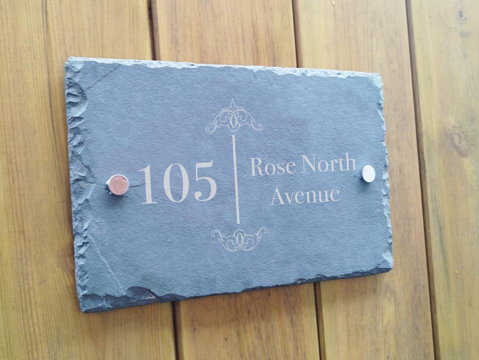 Engraved Slate House Sign | Rustic Personalized Address Plaque - Etsy UK