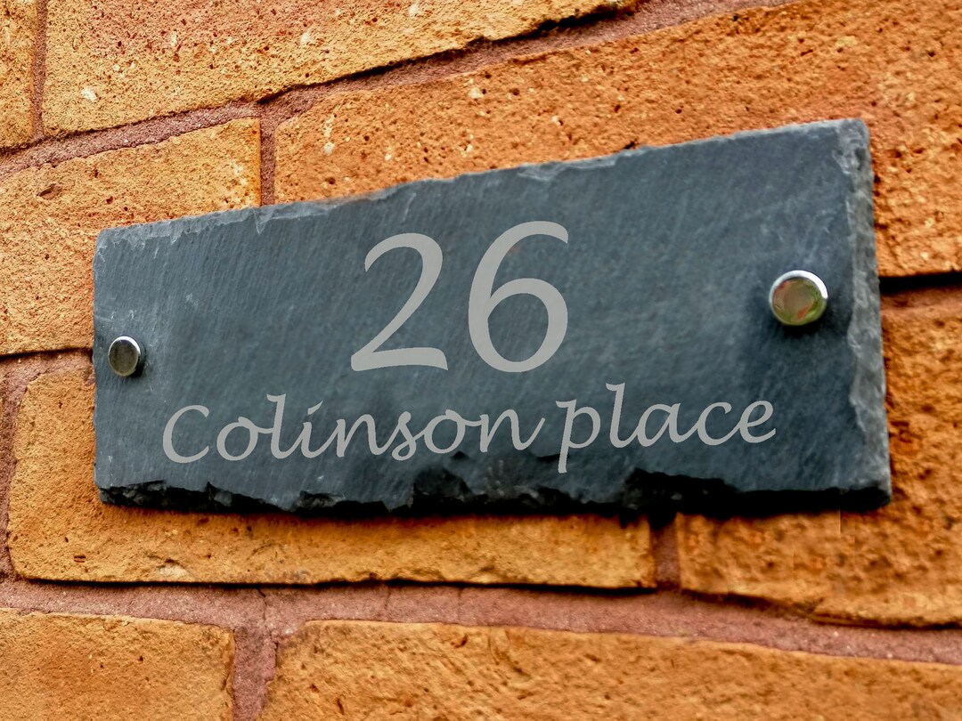 House Sign Slate House Plaque Slate Name Plates House Name Plates ...