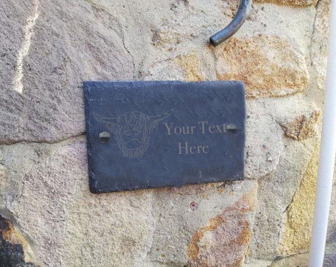 House Sign | Highland Cow | Farm House | Signs | Personalised | Gifts ...