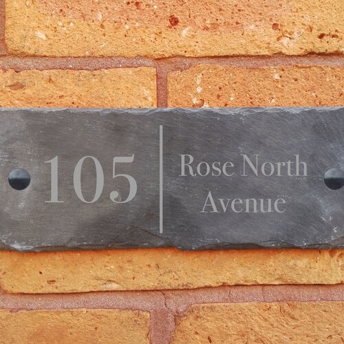 Slate House Sign Rustic House Plaque | Etsy UK