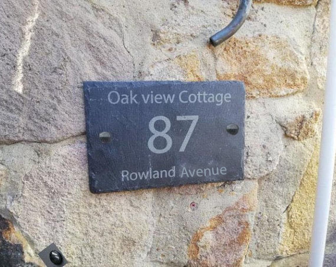 House Sign Slate House Plaque Slate Name Plates House | Etsy UK