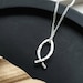 Hammered Ichthys Fish Necklace | Christian Fish Necklace | Ichthus ...