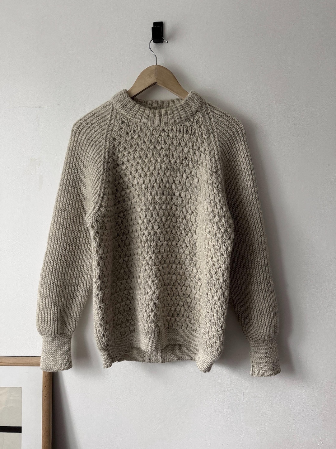 Vintage British Arran Wool Cable Knit Fishermans Jumper - Etsy