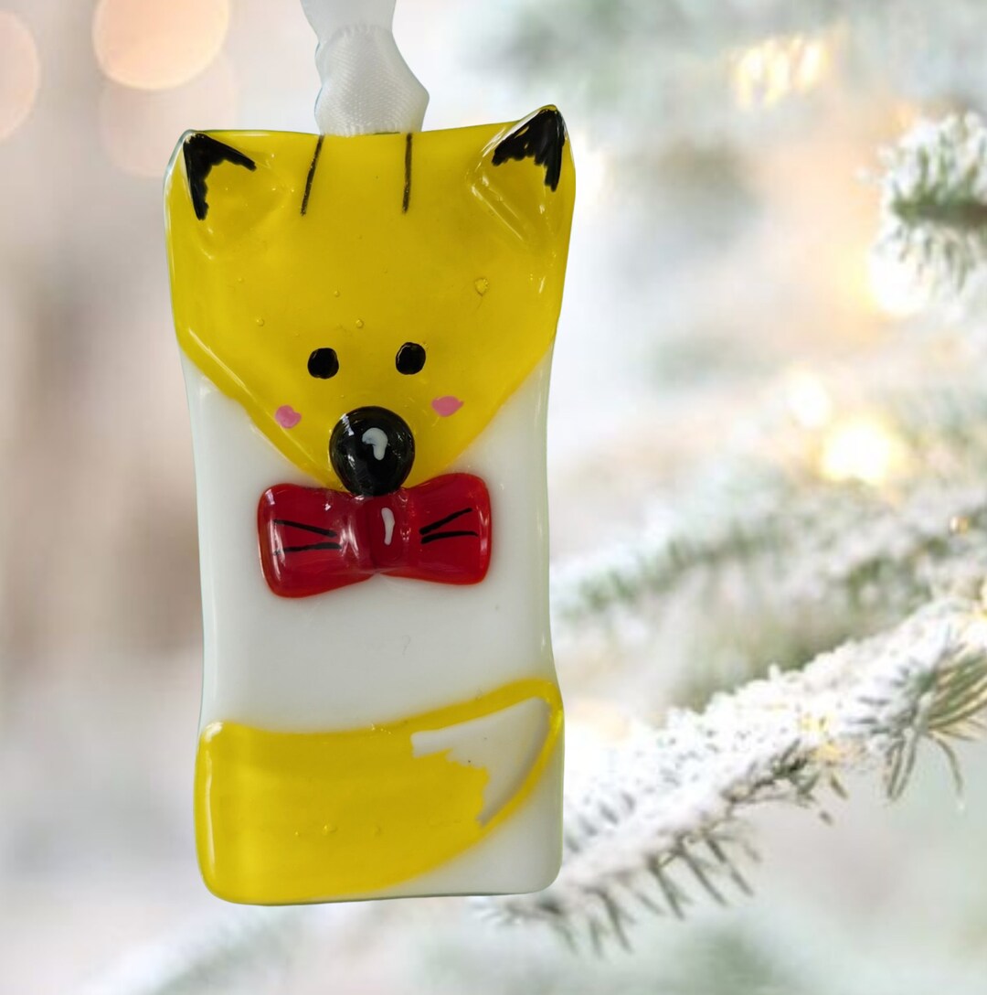 Fused Glass Fox Ornament. Fusing Glass Ornament, Fusing Glass ...