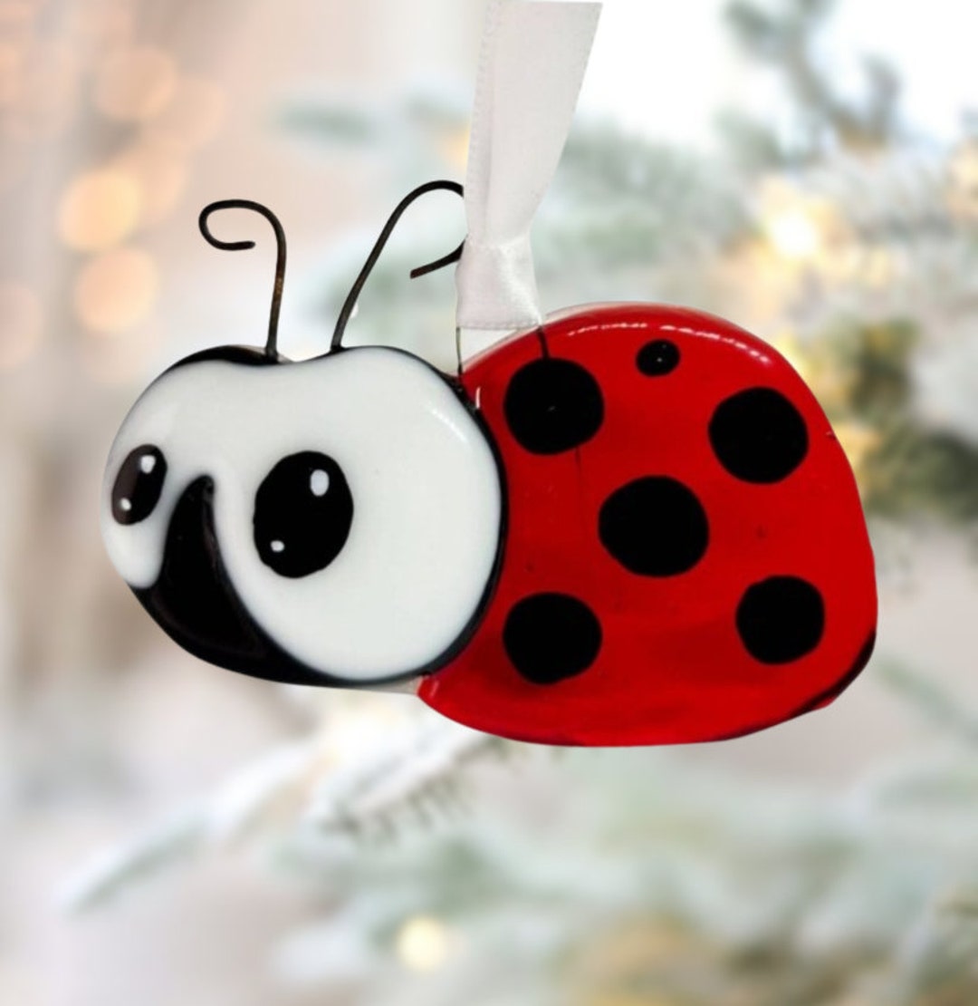 Decorative Ornament Ladybug Fusion Glass Fusing Glass - Etsy