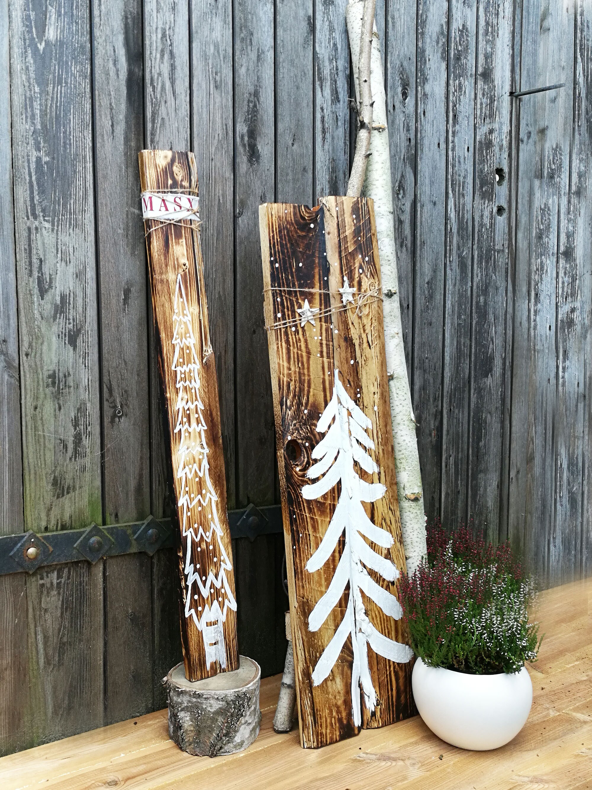 Christmas Signs Fir Forest Tree Pine Wooden Decorations Christmas Decor ...