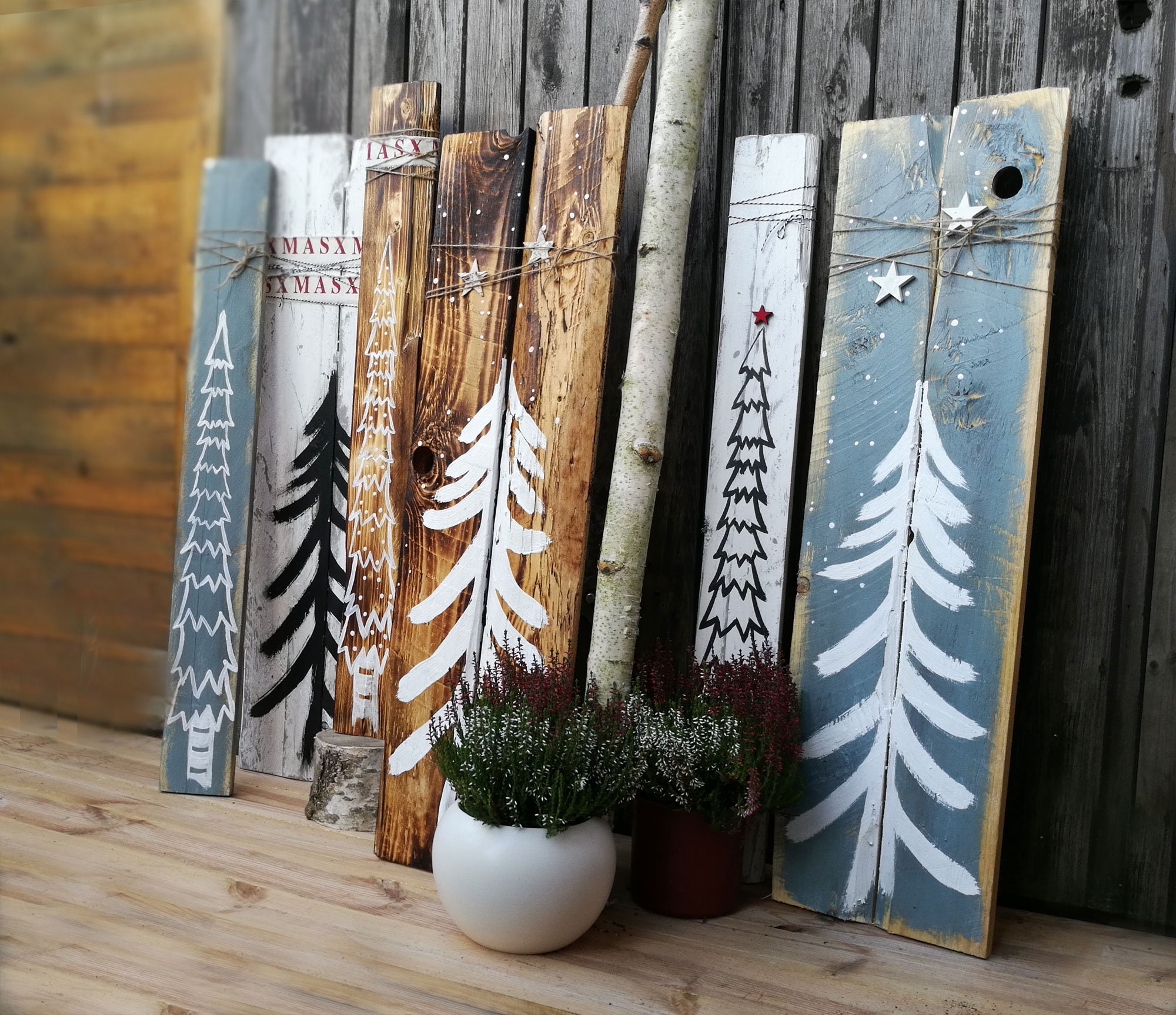 Christmas Signs Fir Forest Tree Pine Wooden Decorations Christmas Decor ...