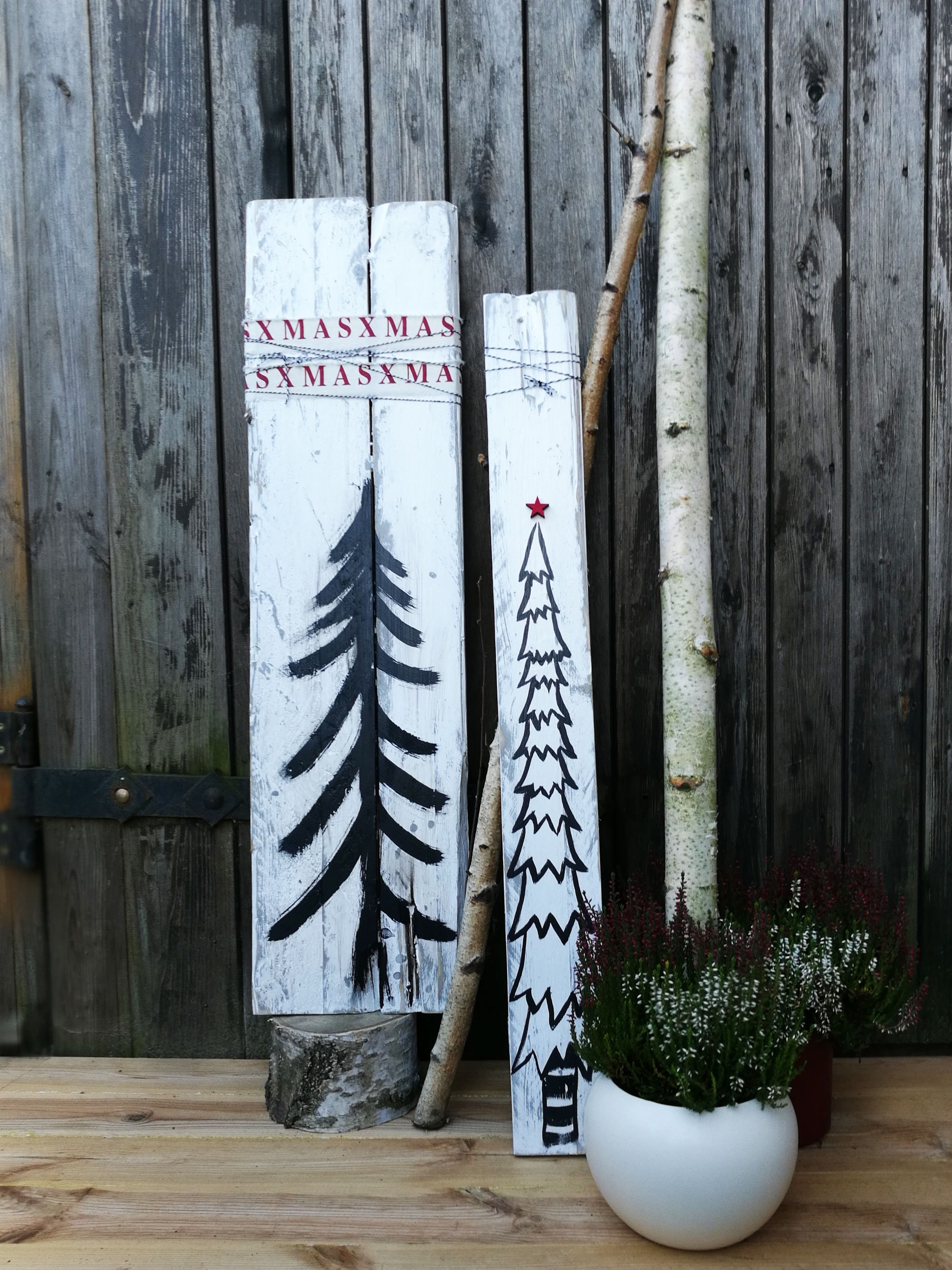 Christmas Signs Fir Forest Tree Pine Wooden Decorations Christmas Decor ...