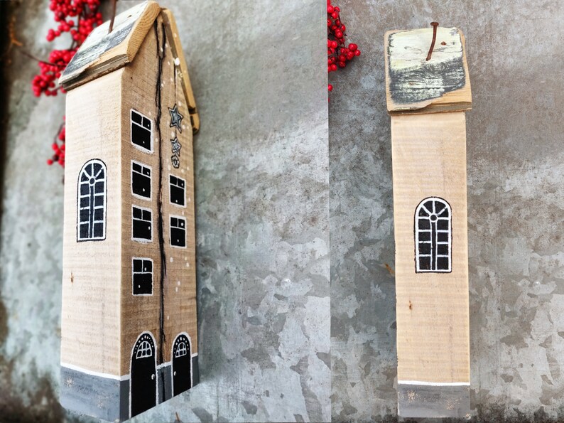 Christmas House Decor Handpainted Handmade Rustic German - Etsy