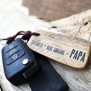 Dad Papa Father Gift Superdad Daddy Gift Keychain Key Chain Daughter ...
