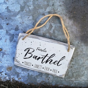 Front Door Sign Wooden Family Name Decor Personlized Individualized ...