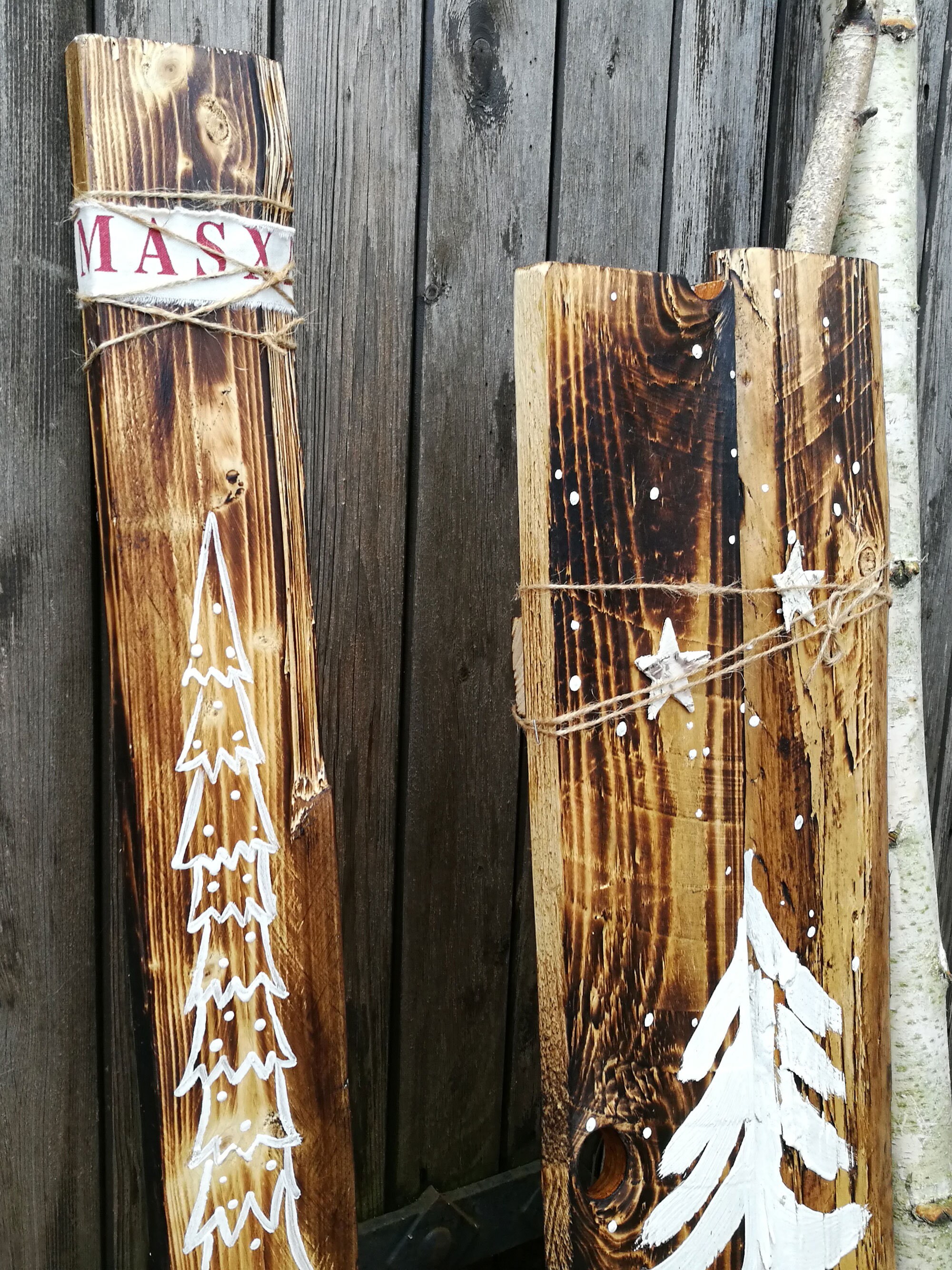 Christmas Signs Fir Forest Tree Pine Wooden Decorations Christmas Decor ...