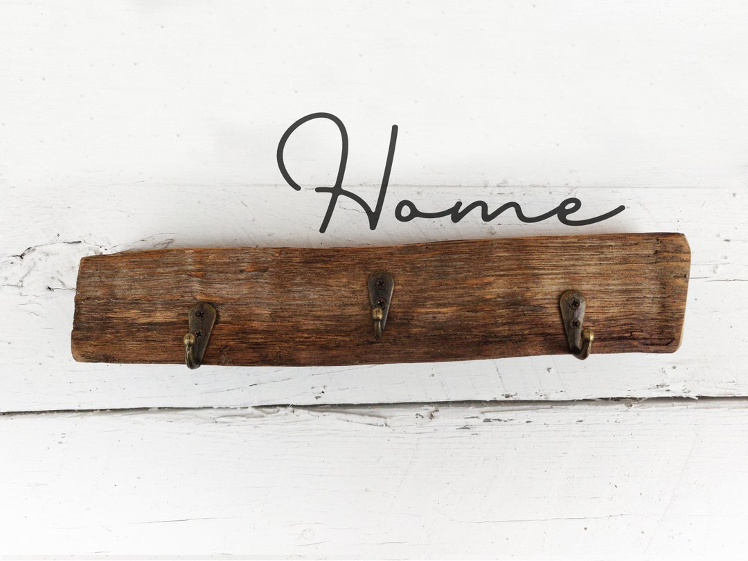 Key Board Wood Reclaimed Wood Hook Bar - Etsy