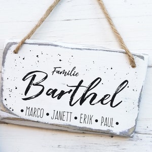 Front Door Sign Wooden Family Name Decor Personlized Individualized ...