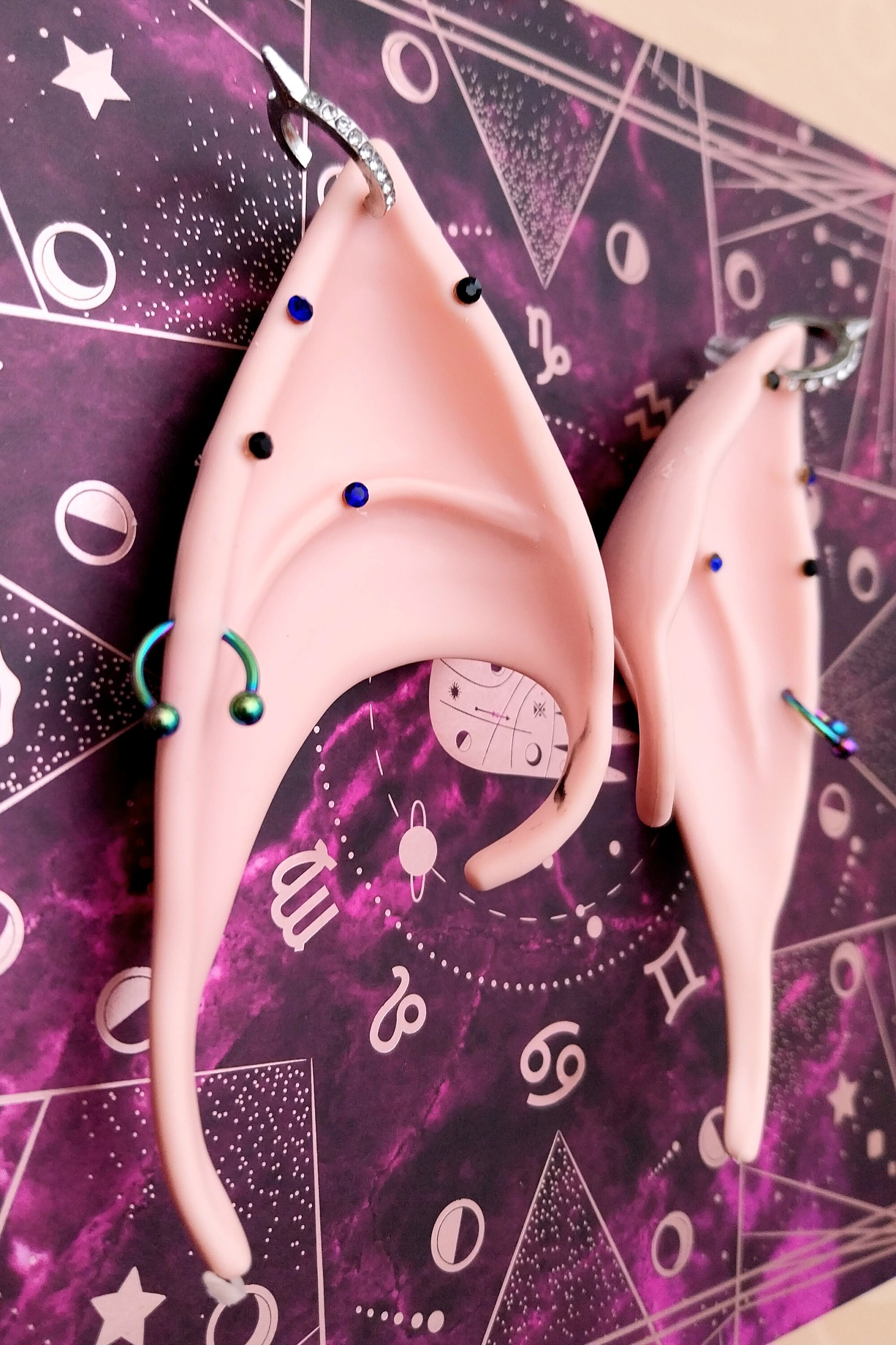 Fae / Elf Ears Hand-decorated Latex Elf Ears Unique Hand-decorated Prosthetic Fae Ears - Etsy