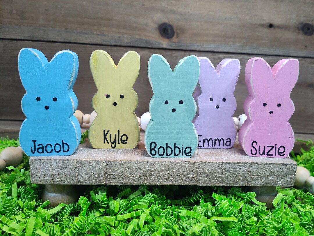 Wooden Peeps, Spring Decor, Tiered Tray Decor, Chunky Wood Peep, Easter ...
