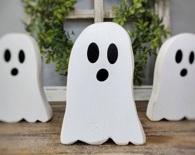 Ghost Trio, Wood Ghost Set of 3, Ghosts, Halloween Decor, Halloween ...