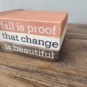 Fall Book Stack: Tiered Tray Decor - 'fall is Proof' - Etsy