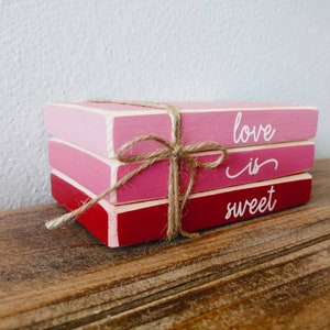 Valentine's Day Book Stack: Love is Sweet Tiered Tray Decor - Etsy