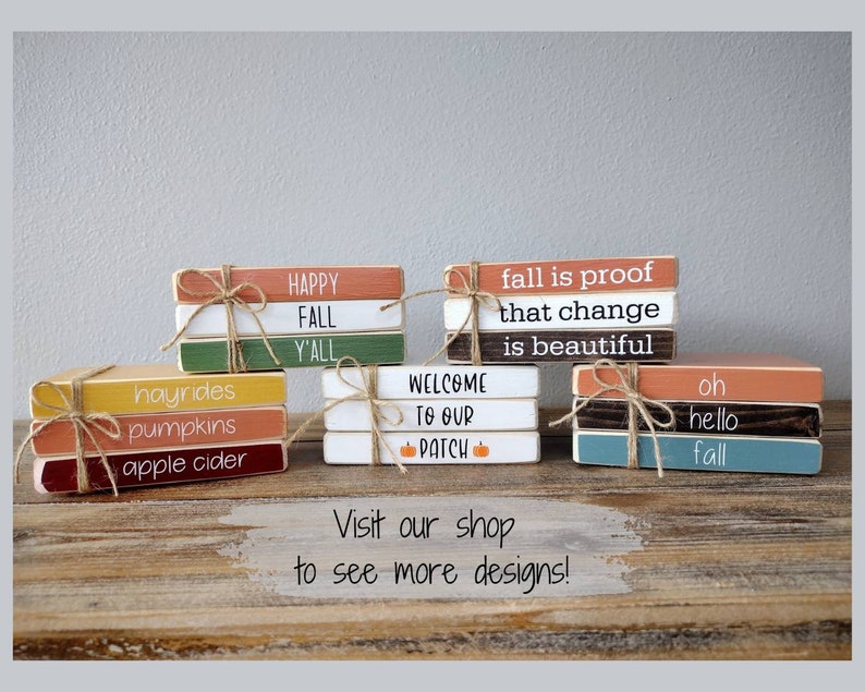 Fall Book Stack Fall is Proof That Change is Beautiful - Etsy