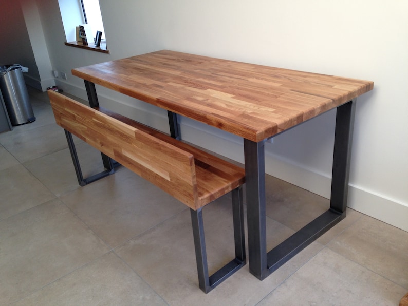 Rectangle Table or Bench Legs With Support Bar for Dining - Etsy