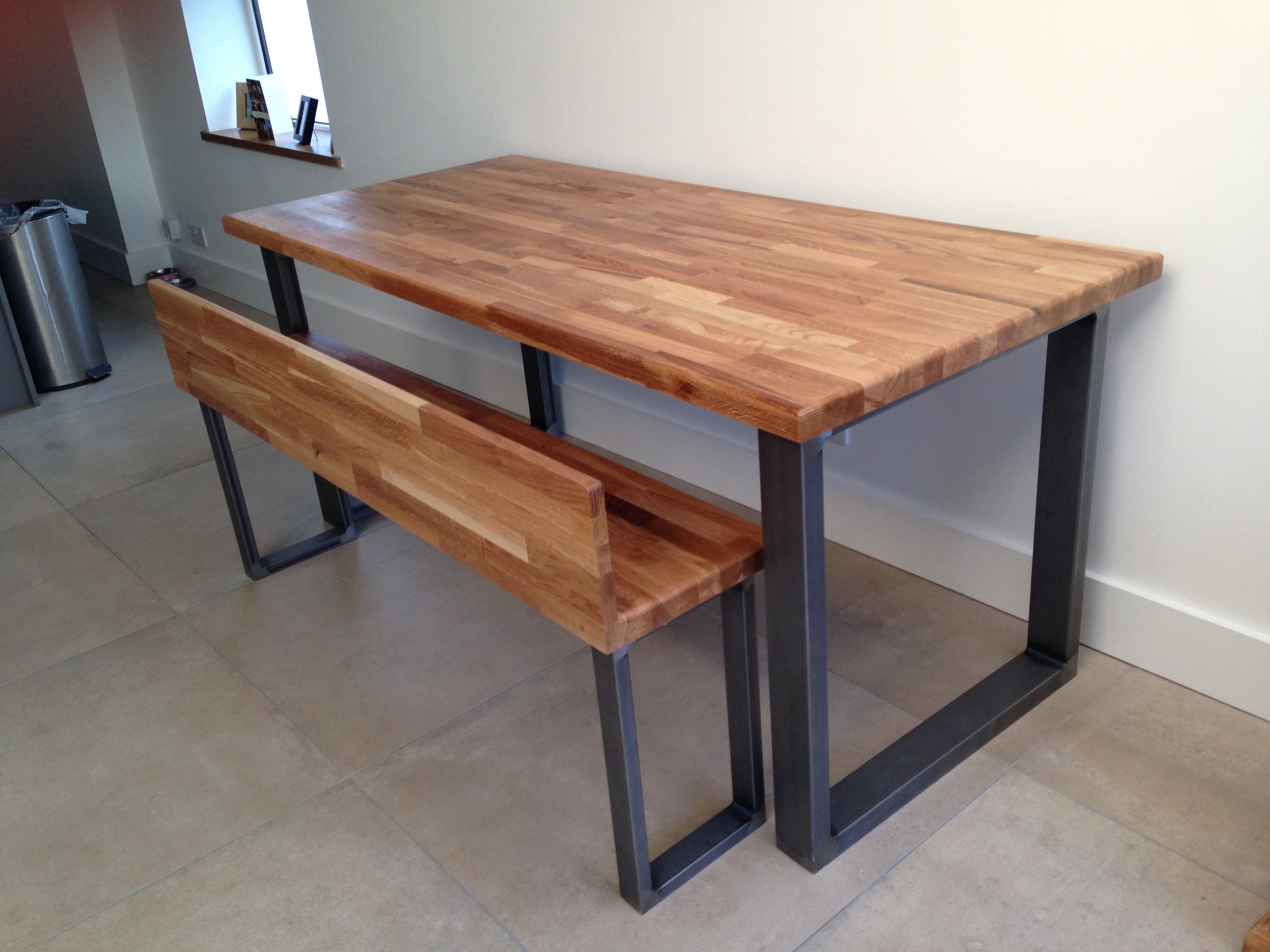 Rectangle Table or Bench Legs With Support Bar for Dining - Etsy UK