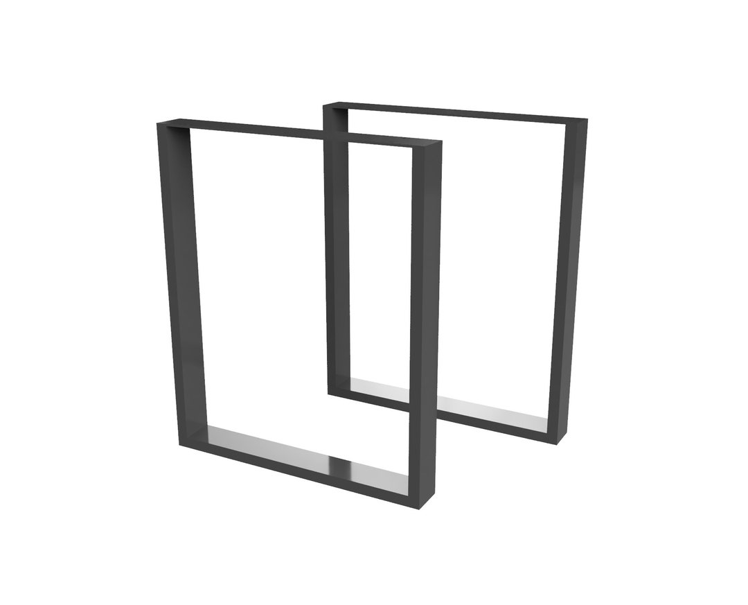 Pair of Rectangle Shaped Metal Steel Dining / Coffee / Bench / Office ...