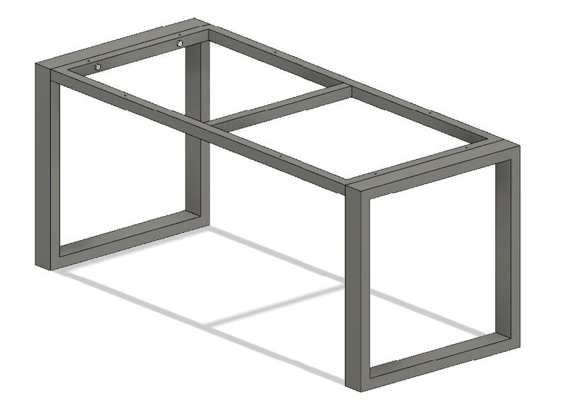 Rectangle table legs with top support section for dining table | Etsy