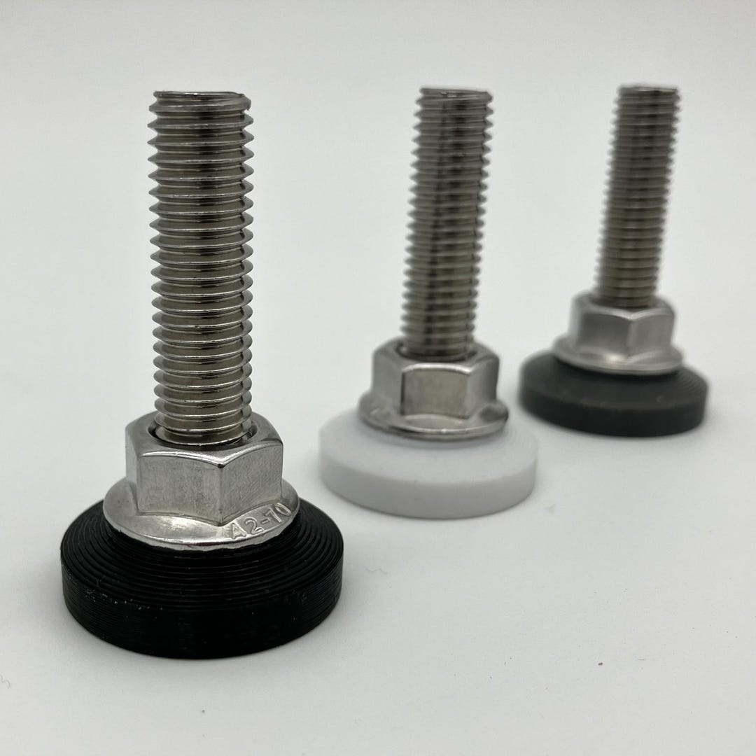 M10 Stainless Steel Height Adjustable Metal Feet, Low Profile Design ...