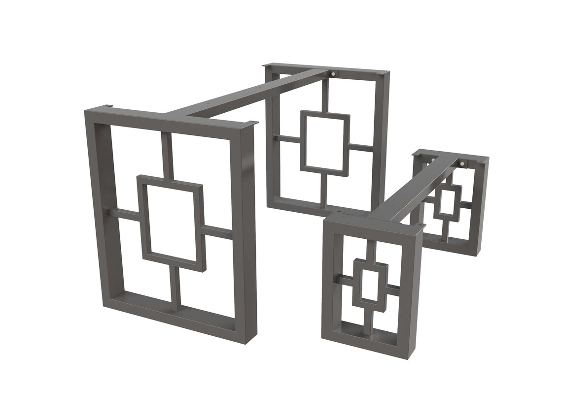 Rectangle Table Legs With Inner Design Made From Steel With | Etsy UK