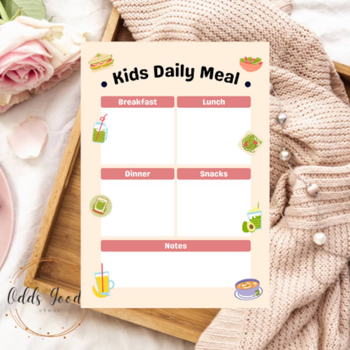 2 Kids Daily Meals Pdf/ Kids New Food Tracker/ Fussy Eaters / Kids ...